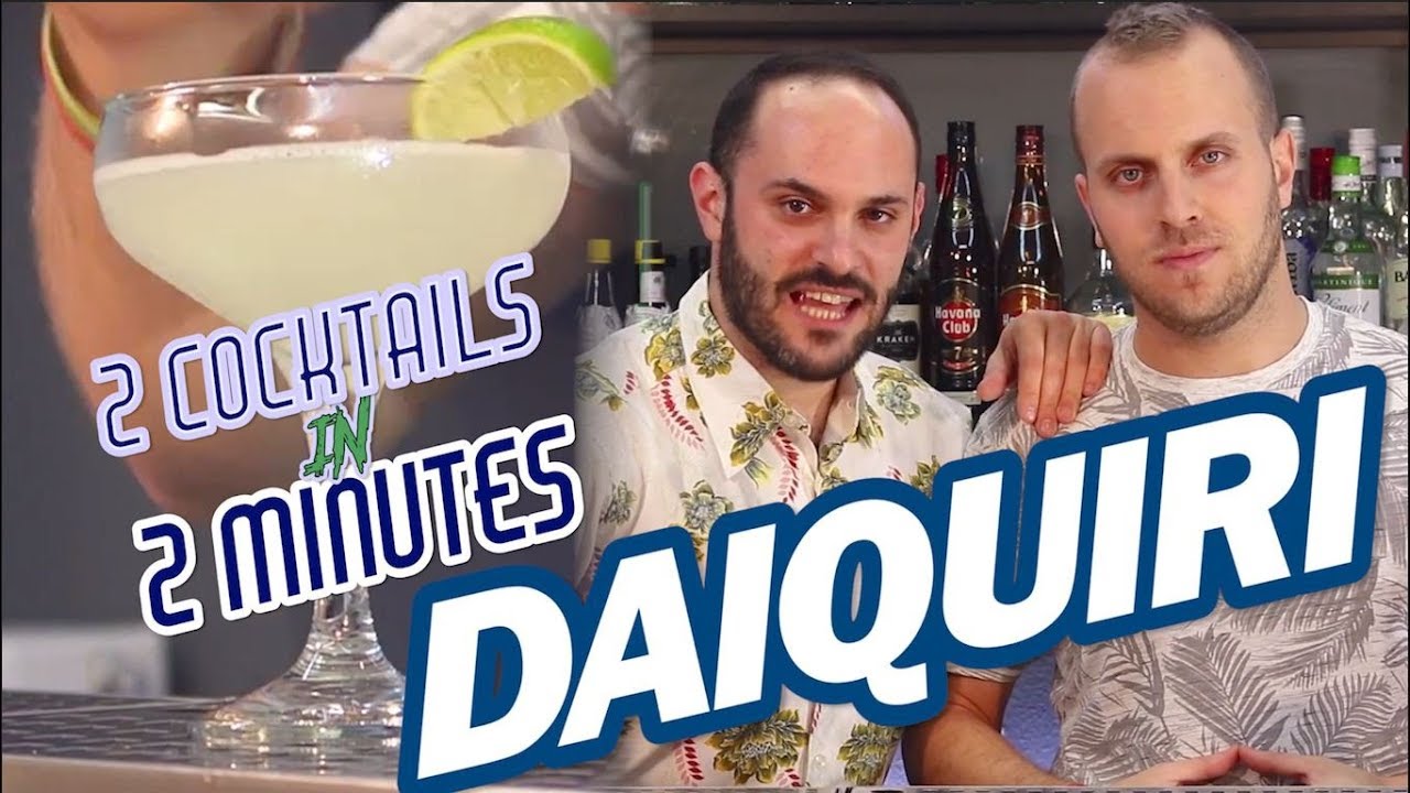 DAIQUIRI Cocktail Recipe - 2 Cocktails in 2 Minutes - YouTube
