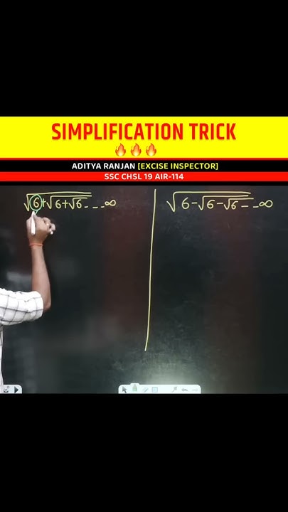 Simplification Trick 🔥| Maths Trick | Aditya ranjan sir maths | Aditya Ranjan Talks #shorts # ...