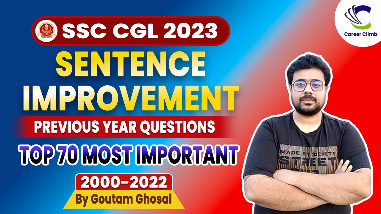 SSC CGL 2023 | Sentence Improvement | English by Goutam Ghosal | # ...