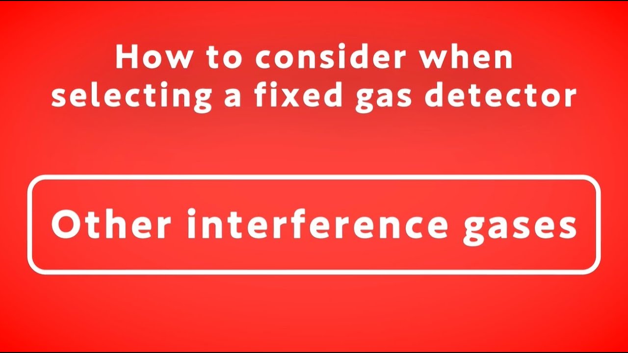 How to choose a stationary gas detector " Other interference gases ...