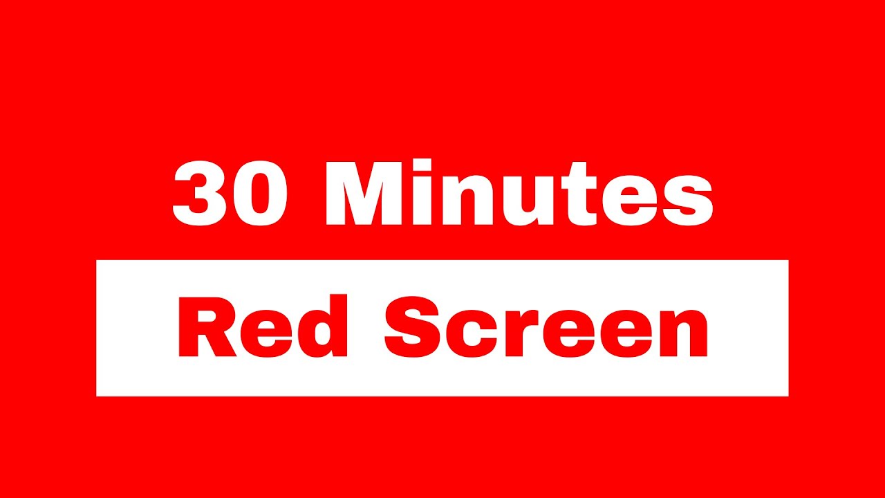 Bright Red Screen 30 Minutes | Ambient Display for TV | Relaxation ...
