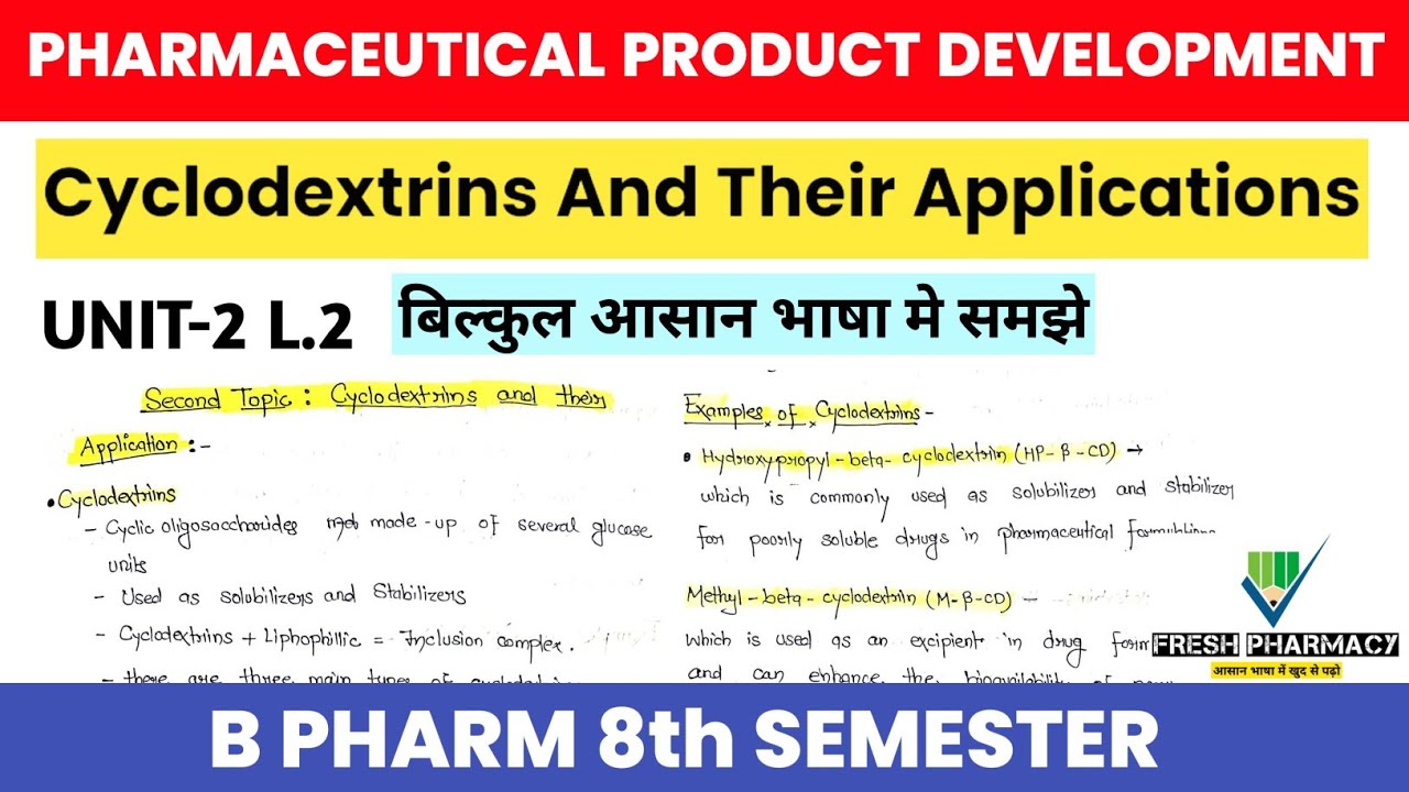 Cyclodextrins and their Applications in Pharmaceutical Product ...