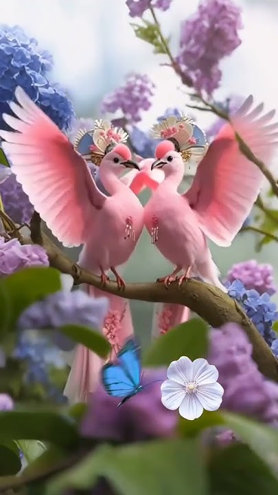 Lovebirds dance together, using love as a pen, promising a life of ...