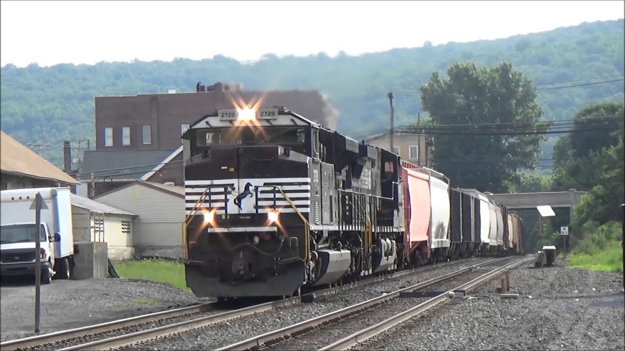 Trains of the NS Lehigh Line, July 10th, 2014 - YouTube