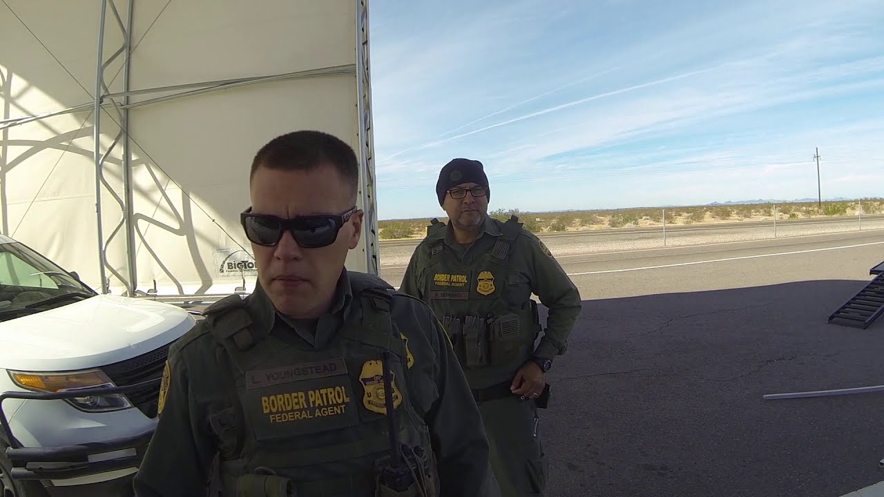 Interior U.S. Border Patrol Immigration Checkpoint employs Working Dog ...