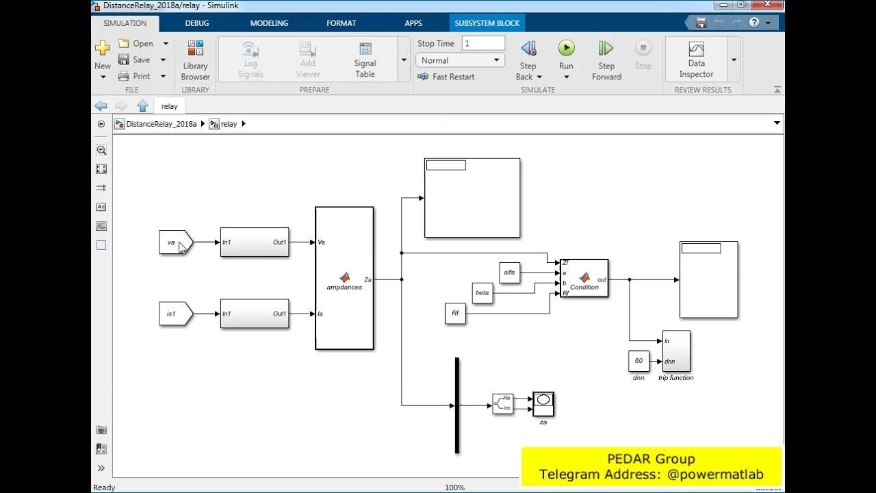 Matlab Simulation file for Distance Relay Protection - YouTube