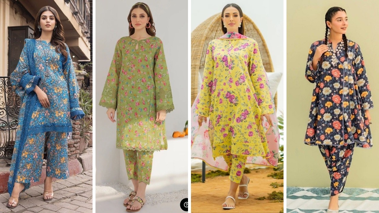 Beautiful and stylish same print dress designs 2024 | casual and semi ...
