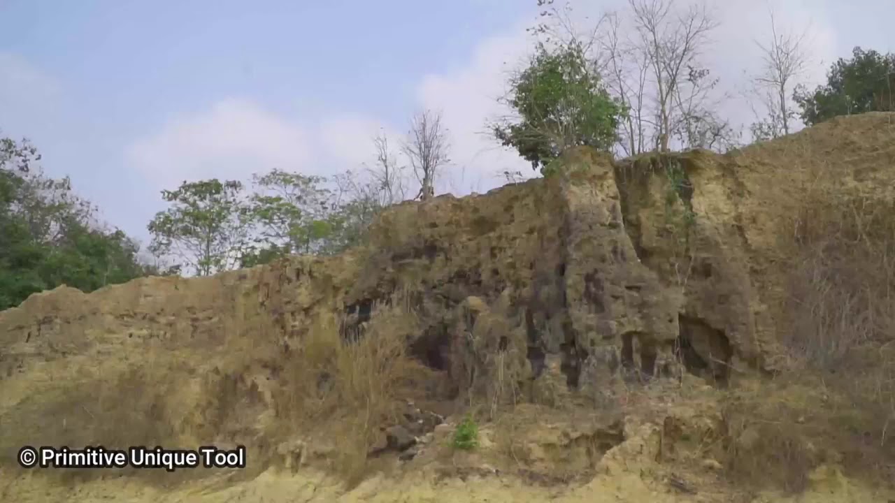 How to build secret underground cave house by ancient skills - YouTube
