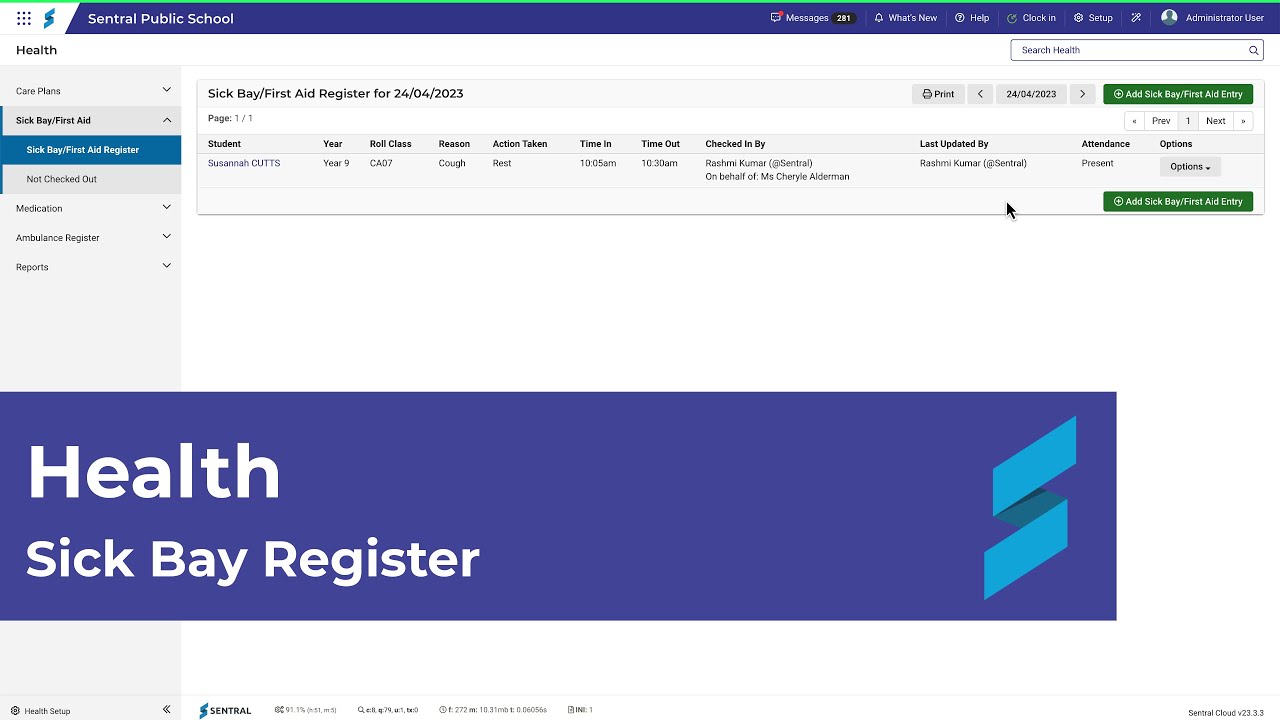Health | Sick Bay Register - YouTube