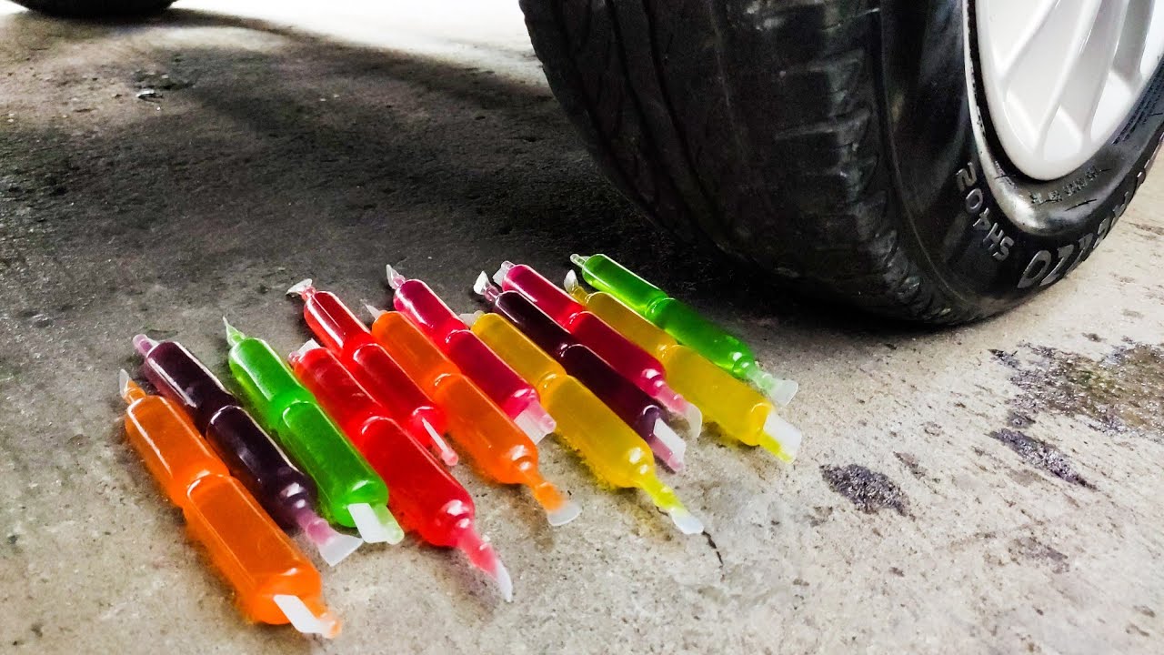 Experiment Car Vs Ice Pops | Crushing Crunchy & Soft Things by Car ...