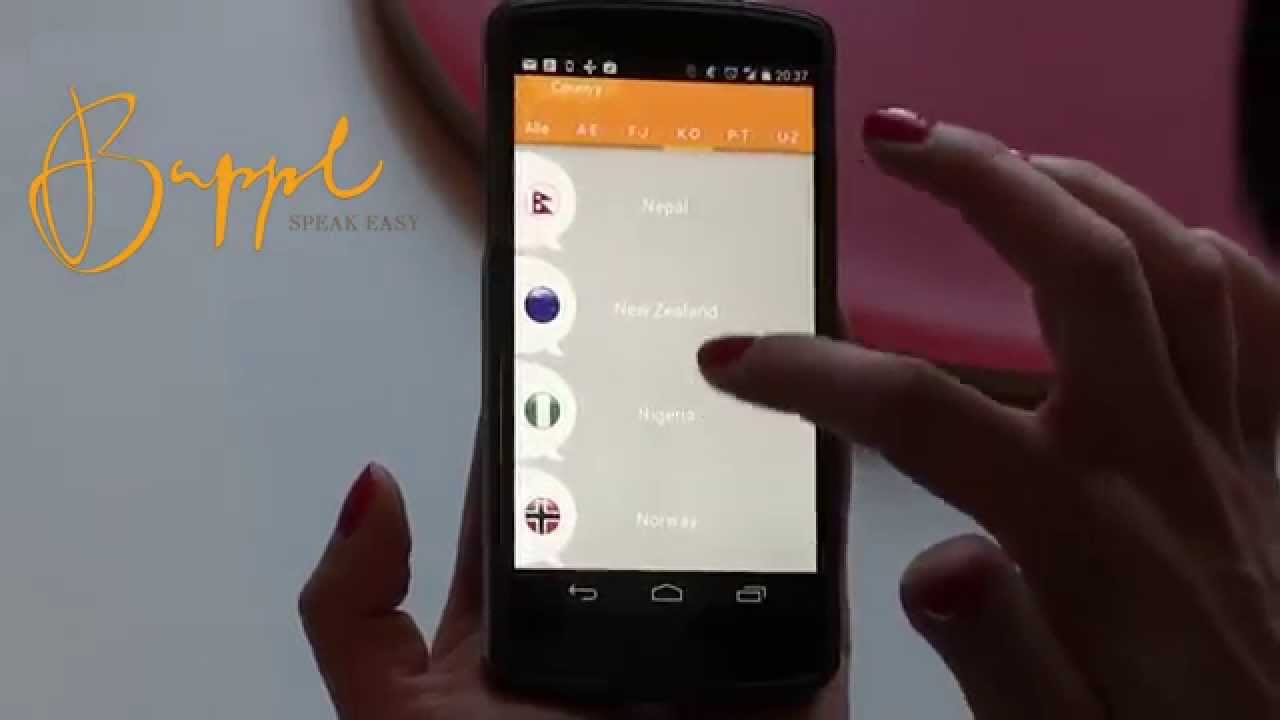 Bappl: Countries Menu - presentation (Android) - YouTube