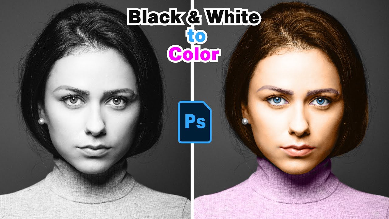 Black and White to Color Photoshop Tutorial - YouTube