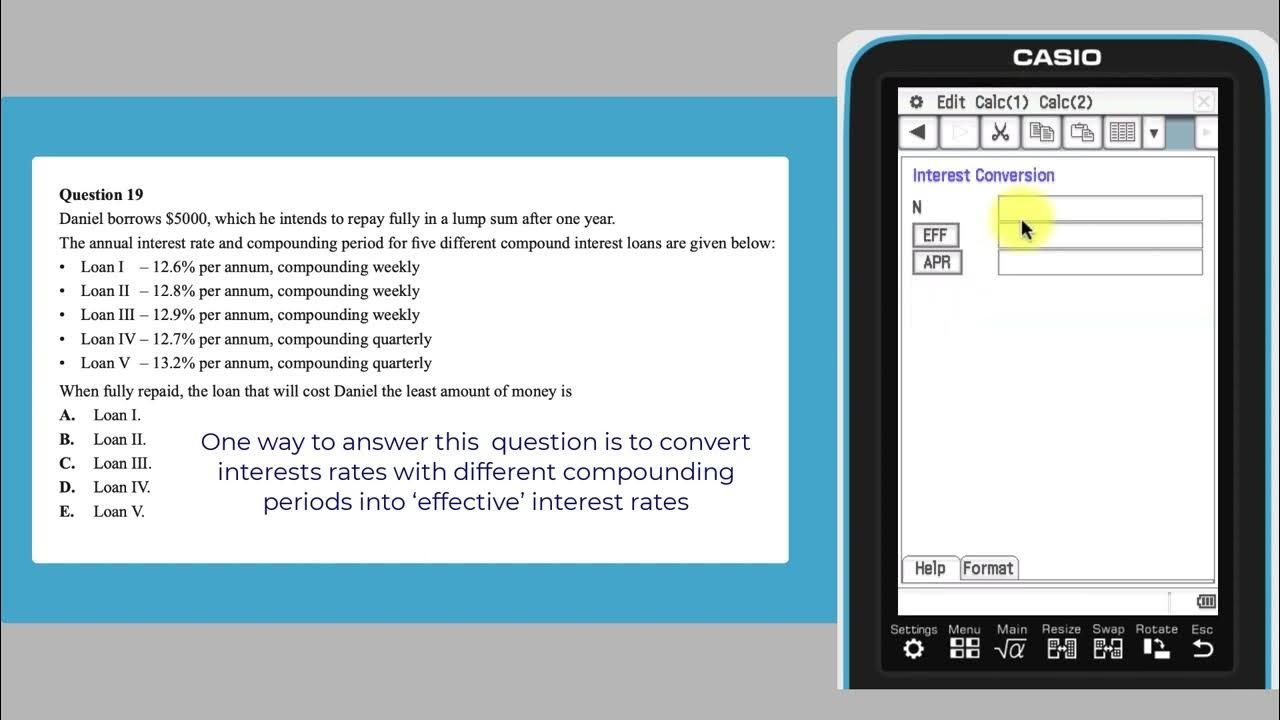 General Maths with ClassPad – calculating an effective interest rate ...