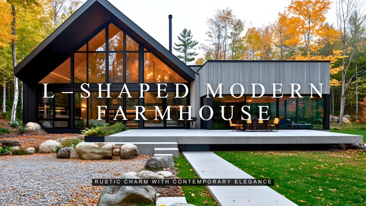 Stunning L-Shaped Modern Farmhouse – Blending Rustic Charm with ...