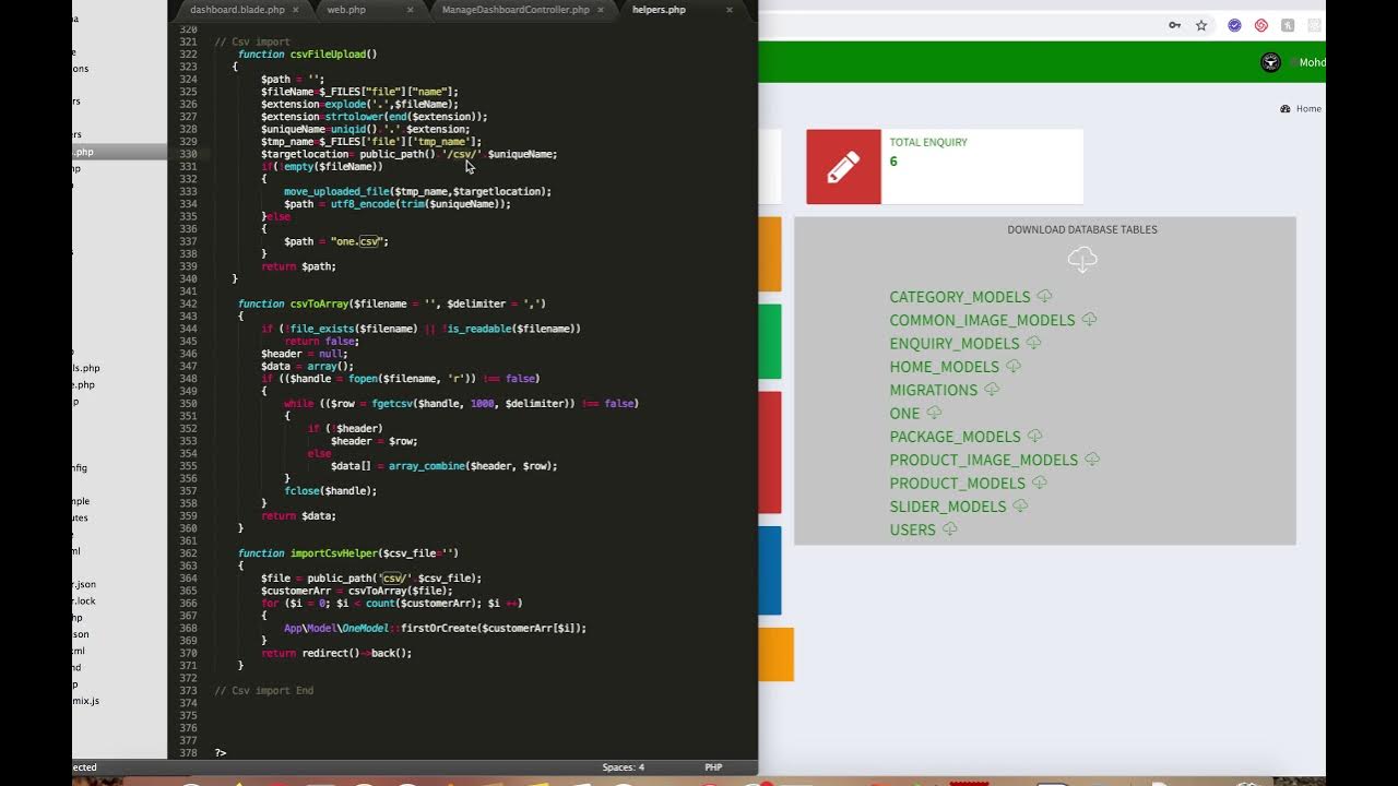 Csv file import in laravel || Csv import in laravel || import in ...