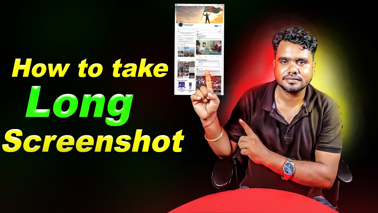How to take long screenshot in pc। কিভাবে বড় screenshot নিতে হয়। Save ...