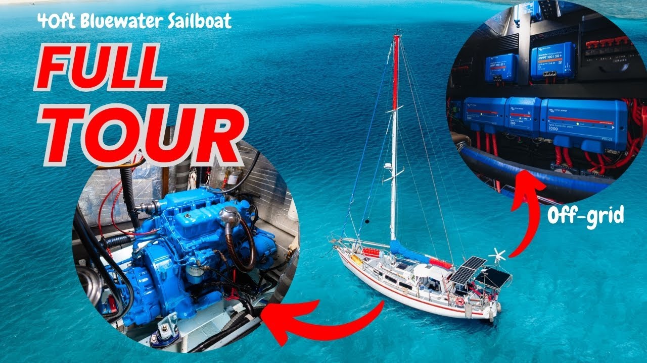 Full BOAT TOUR of Our 40ft Steel Off-Grid Liveaboard Sailboat [TOBYRRUF ...