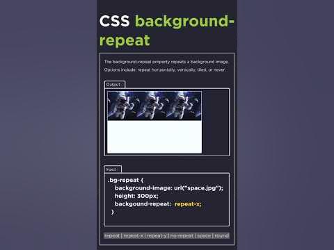 CSS background repeat property #css #webdesign - YouTube