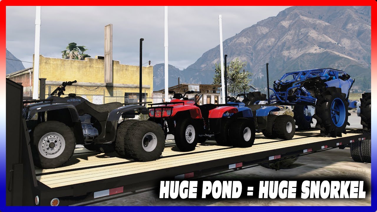 HONDA RECON 250 GET DUAL WHEELS FOR ATTEMPT 2 IN DEEP POND! (10FT ...