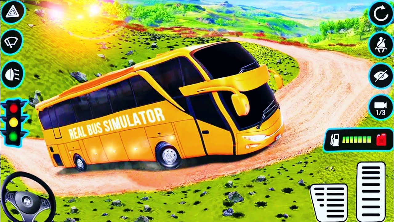 Bus Simulator Bus Wala Game - Uphill Offroas Coach Bus Parking ...