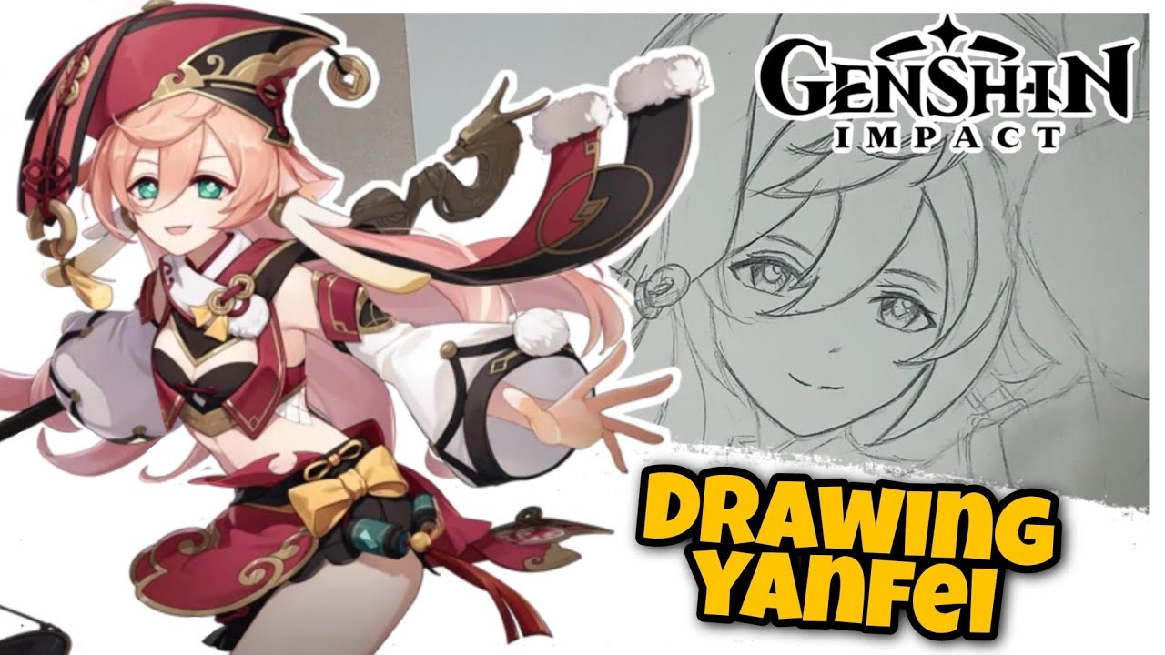 Drawing Yanfei Genshin Impact | Yanfei: Wise Innocence - YouTube
