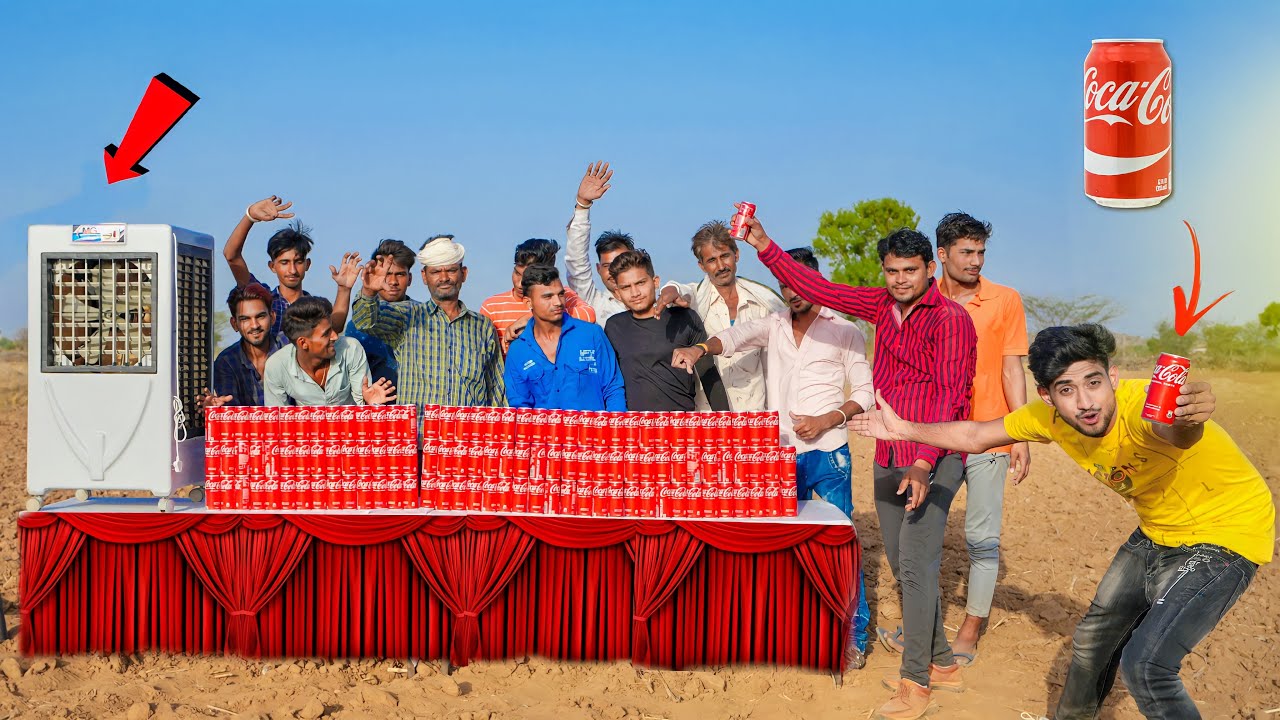Unlimited Coca Cola Drinking Challenge 🤑 Winner Get New Cooler - YouTube