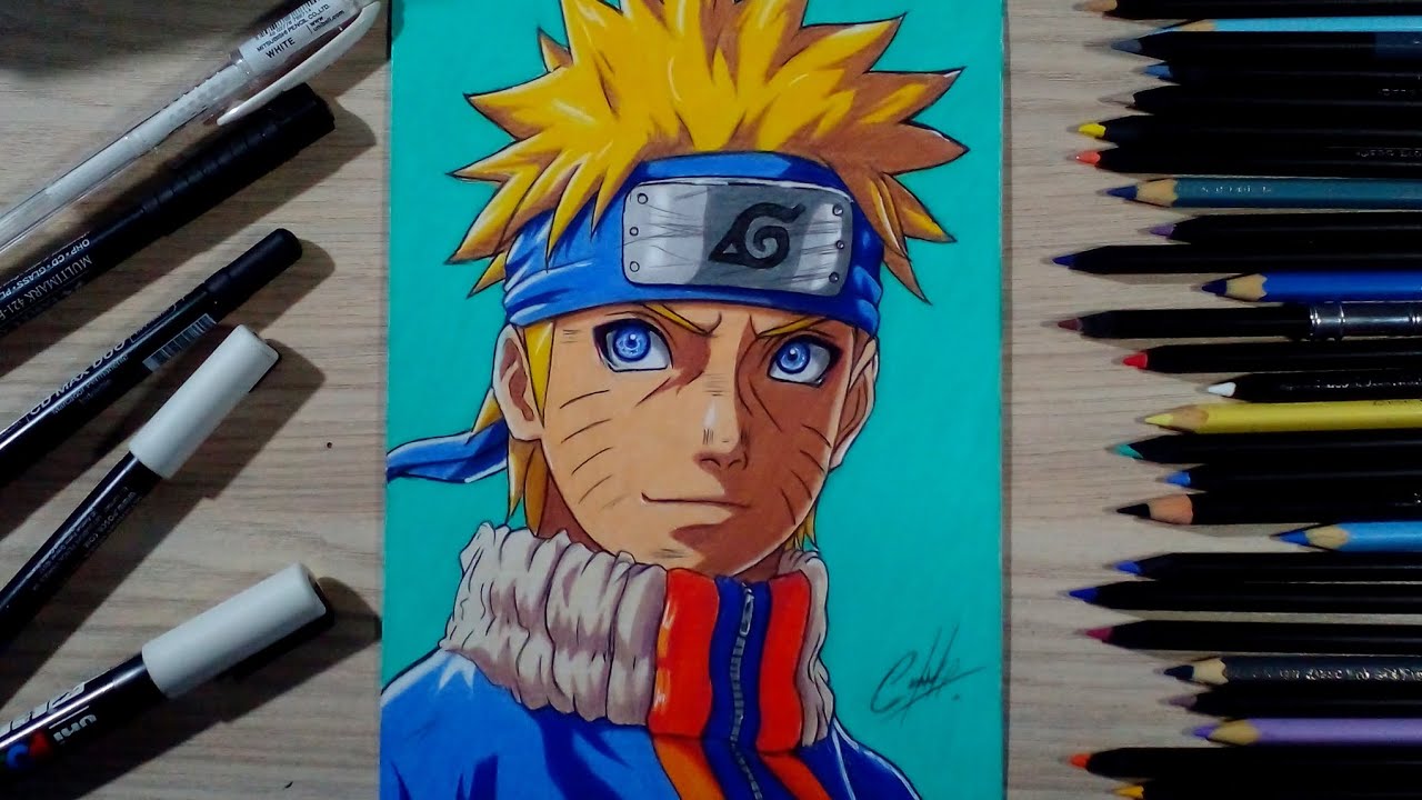 Drawing of Naruto Uzumaki | NARUTO | Color Pencil - YouTube
