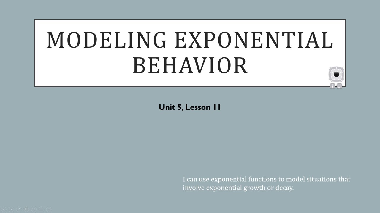 Alg Modeling Exponential Behavior - YouTube