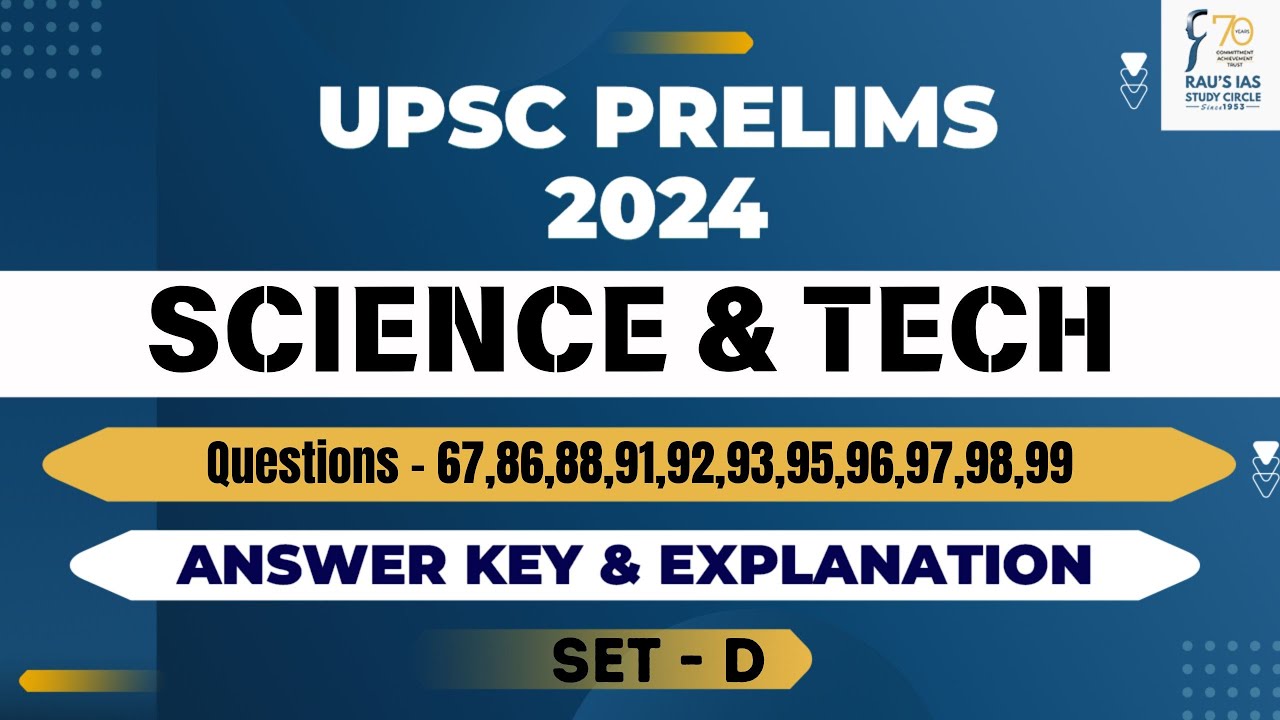 UPSC Prelims 2024 Analysis | GS Paper 1 | Science and Technology | Set ...