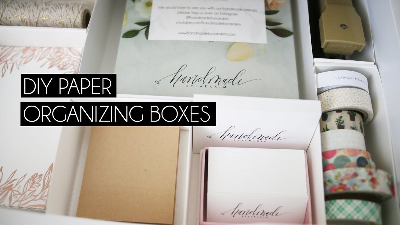 DIY How to make Paper Box Organizing Drawers (affordable storage) - YouTube