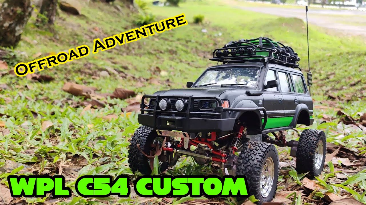 WPL C54 Toyota LC80 1/16 custom chassis | RC Off-road run #1 - YouTube