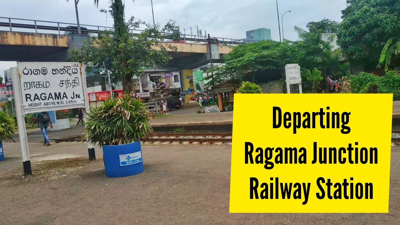 Departing Ragama Junction Railway Station in Sri Lanka Railways - 4K ...