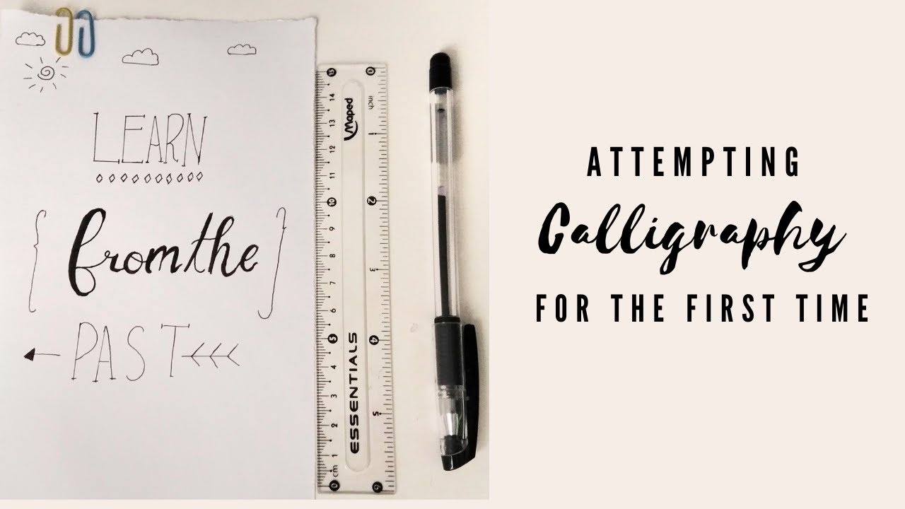 Trying calligraphy for the first time | lifewithro - YouTube