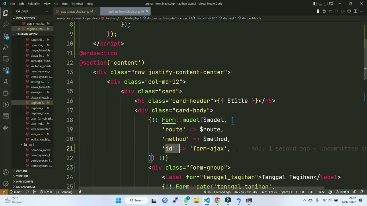 Laravel Proyek #116 Menggunakan JQuery Ajax Bagian 1 Form Submit - YouTube