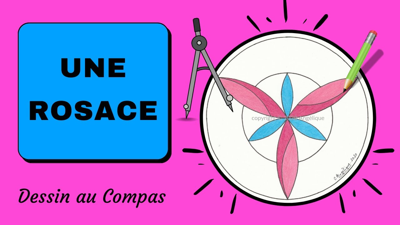 🎨 Comment Dessiner une Rosace au Compas [TUTO Dessin au Compas 279 ...