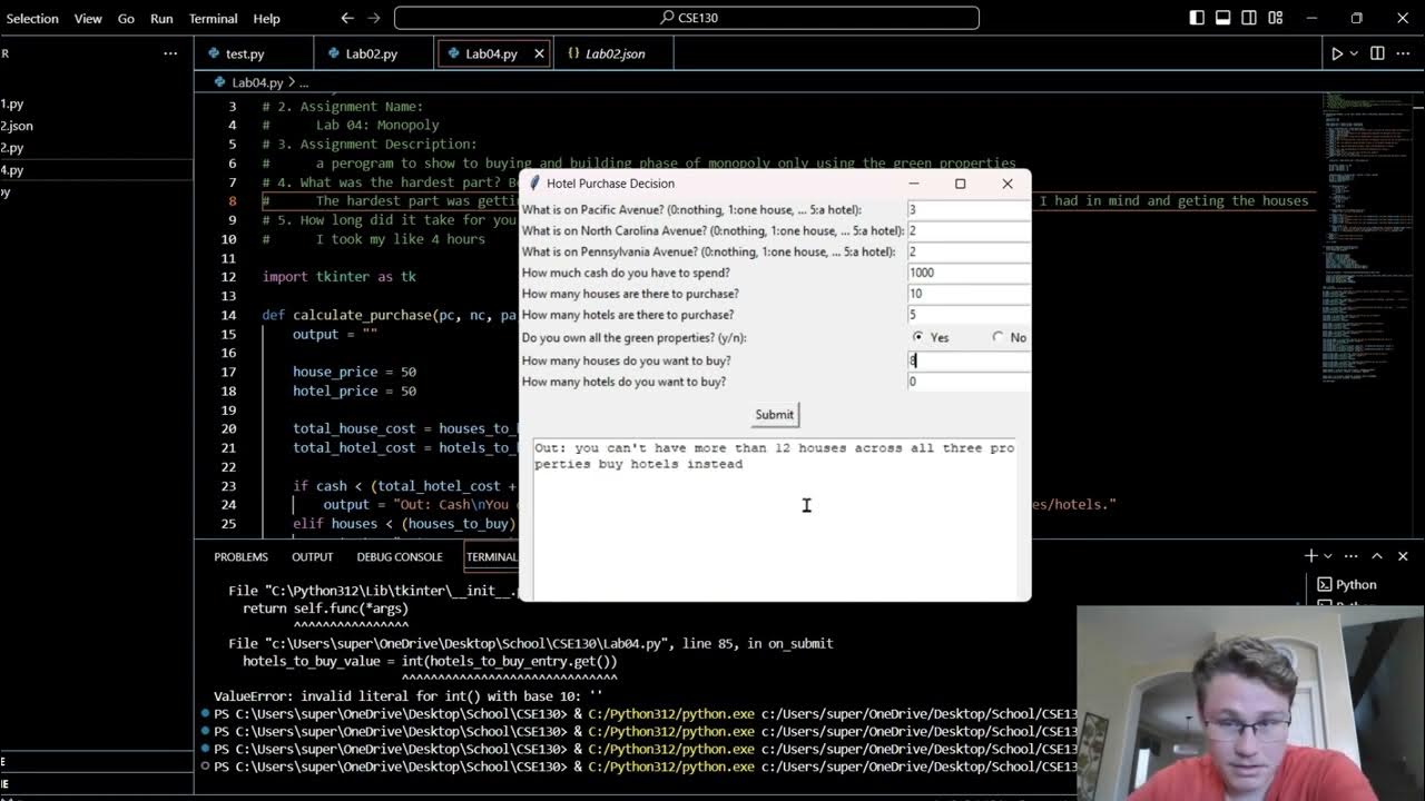 Monopoly python App - YouTube