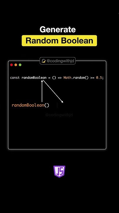 Generate Random Boolean in JavaScript - YouTube