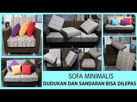 sofa minimalis || dudukan dan sandaran yang bisa dilepas - YouTube
