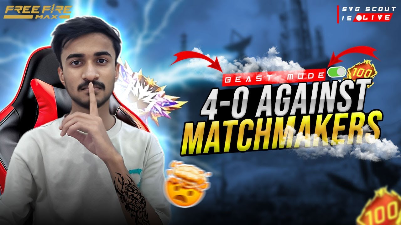MATCHMAKERS ️4-0 HARAO ON STREAM MIRCHI CHALLENGE 😱🤣#freefire #freefirelive #tondegamer - YouTube