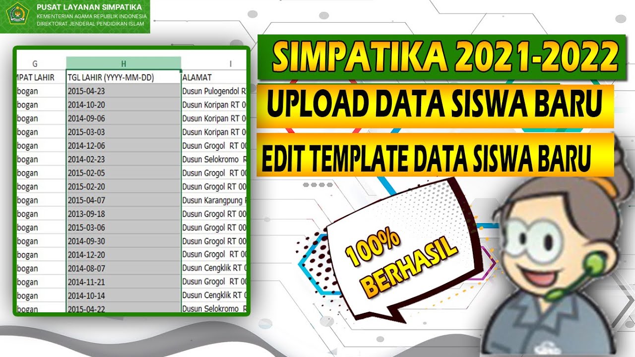 SIMPATIKA 2021-2022 | CARA EDIT TEMPLATE DATA SISWA BARU - YouTube
