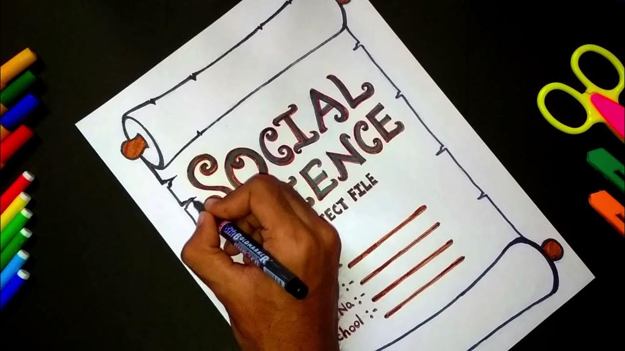 Social Science Project Front Page Vintage Letter Design | Title Page ...