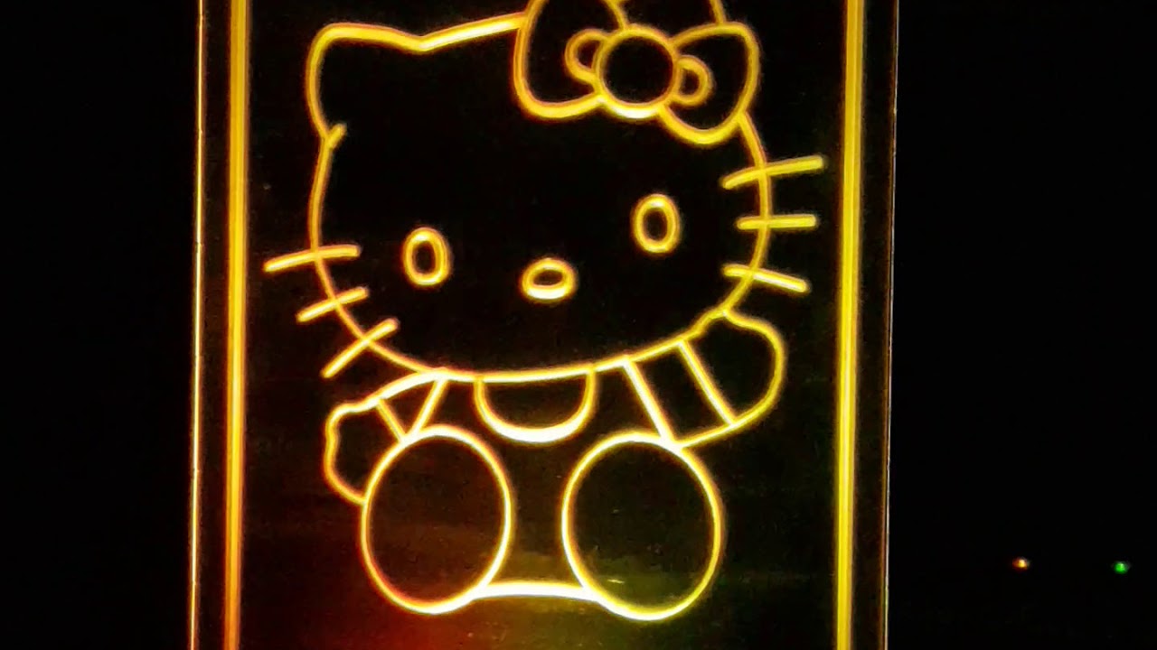 Hello Kitty LED Acrylic Sign - YouTube