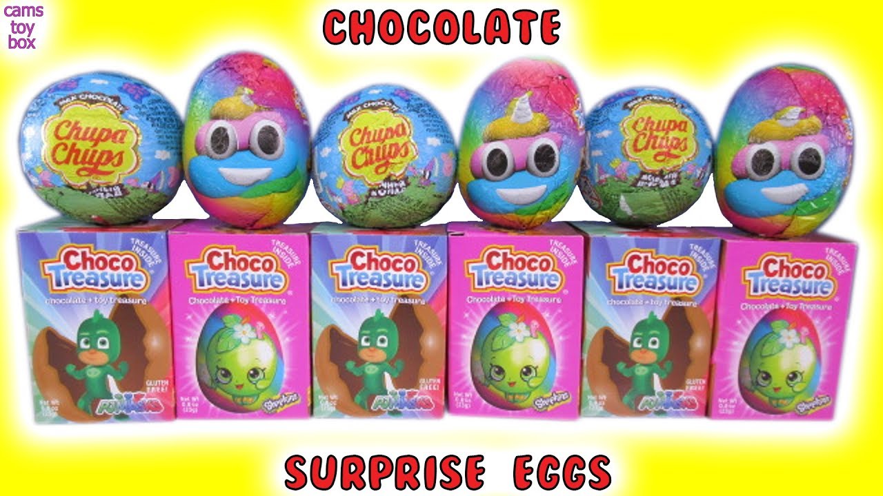 Peppa PIG Chupa Chups PJ MASKS Chocolate Surprise Eggs POO Crew Toys ...