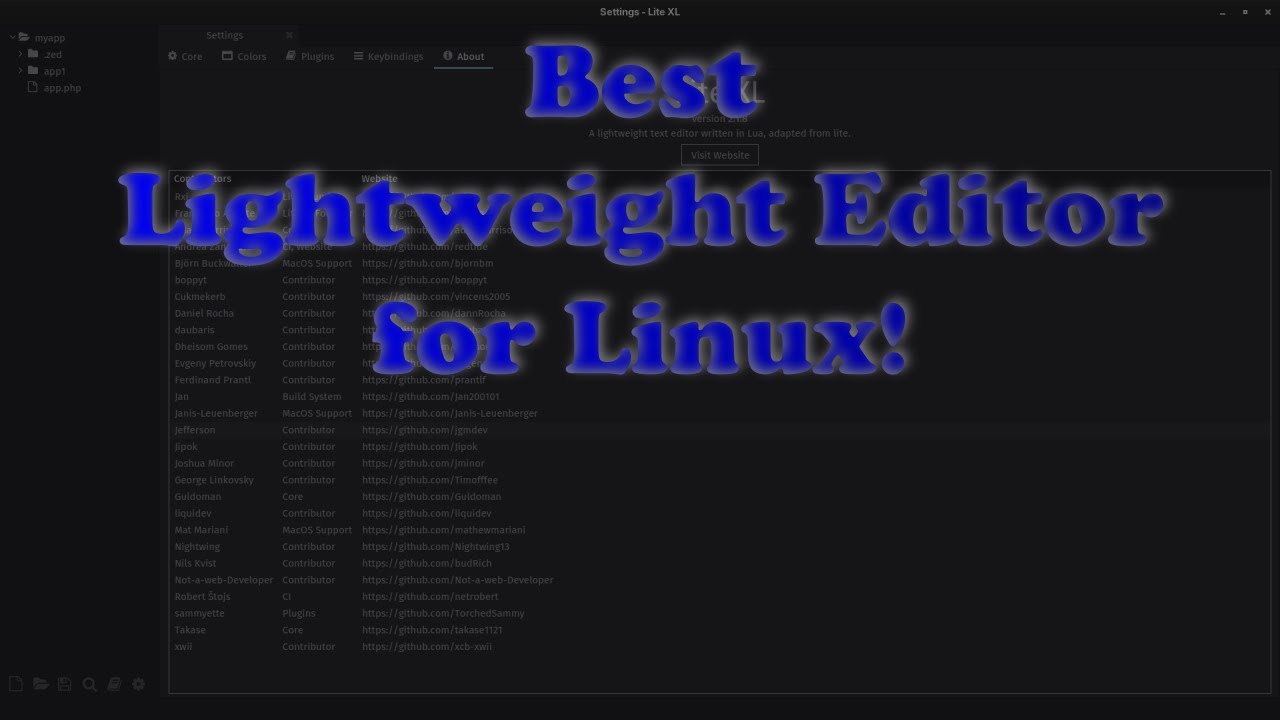 Lite XL 2.1.8 - The Fastest Open Source Code Editor for Linux and ...