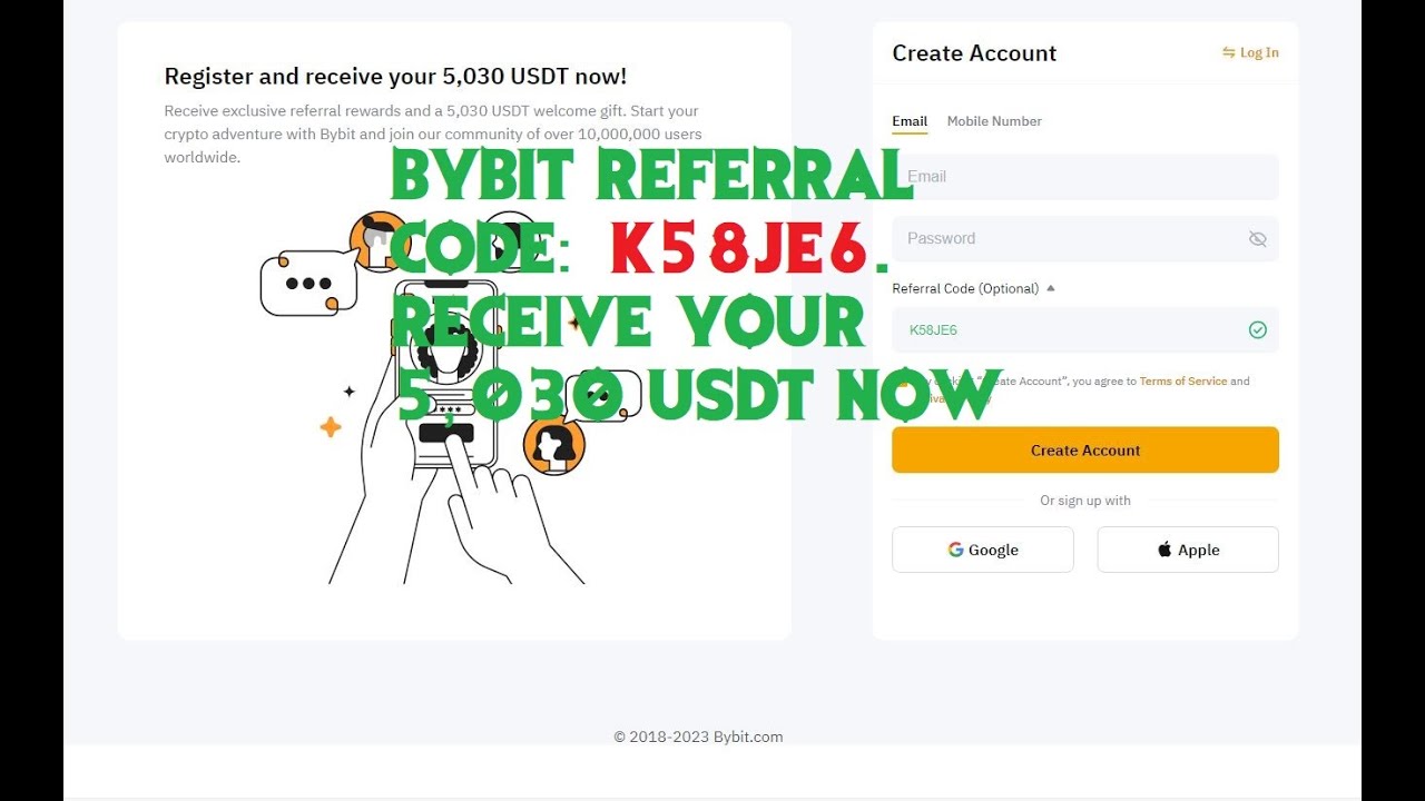Bybit Referral Code: K58JE6. receive your 5,030 USDT now - YouTube
