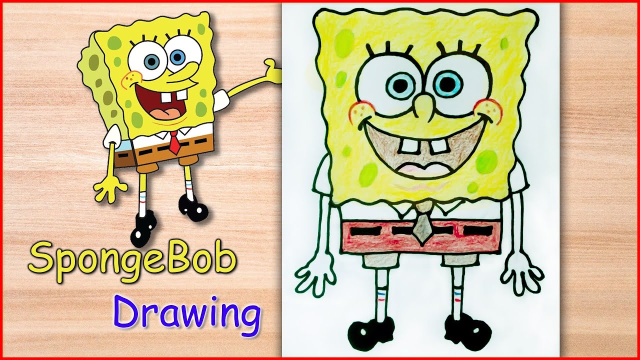 SpongeBob drawing / How to draw SpongeBob | step by step pencil drawing ...