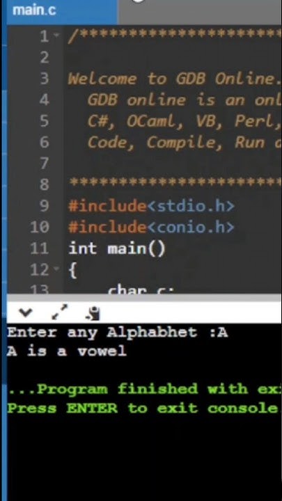 C program to check vowel or consonant 🙂 | Computer Skills 53 | - YouTube