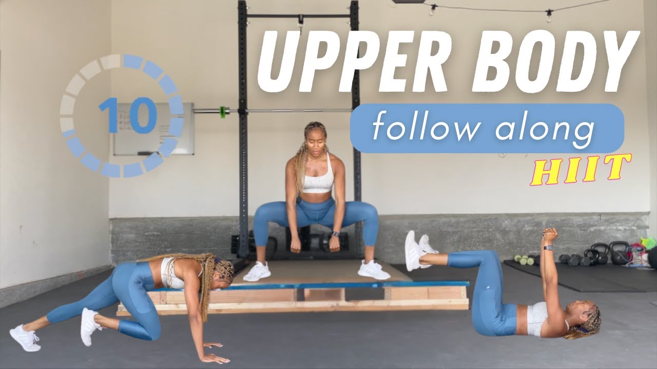 20min Upper Body HIIT Workout | Dumbbell Follow Along (tone and sculpt ...