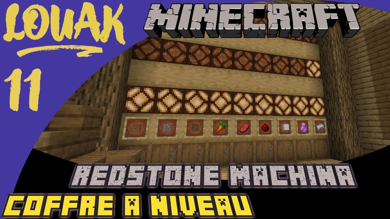 SALLE DES COFFRES A NIVEAU. REDSTONE MACHINA MINECRAFT - YouTube