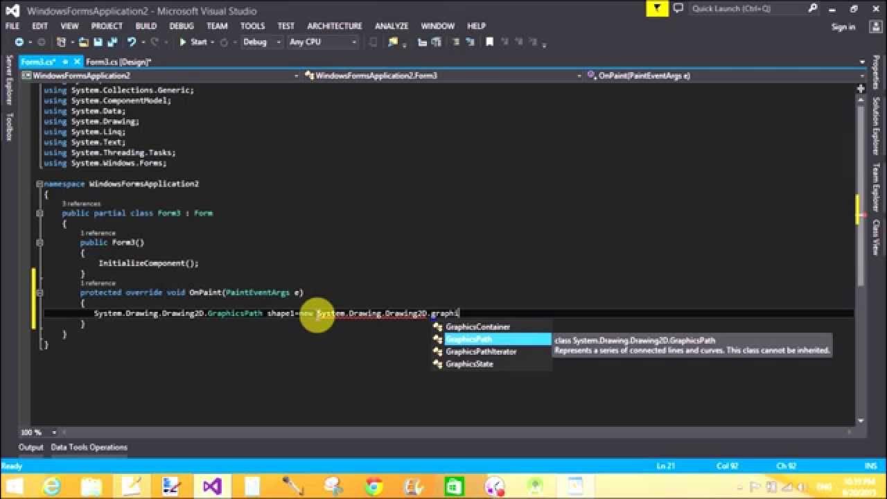 Example to change windows form shape in C# - YouTube